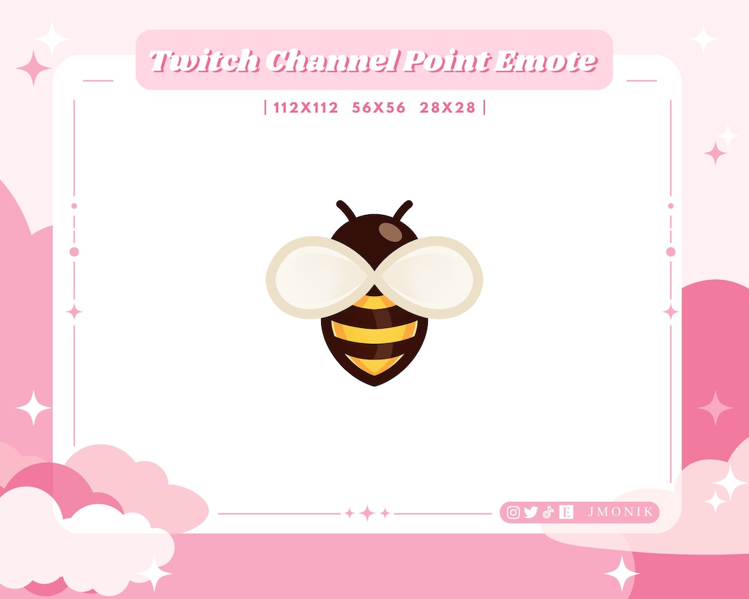 Bee Twitch Channel Point Emote // Cute Bee Emote for Streamers ...