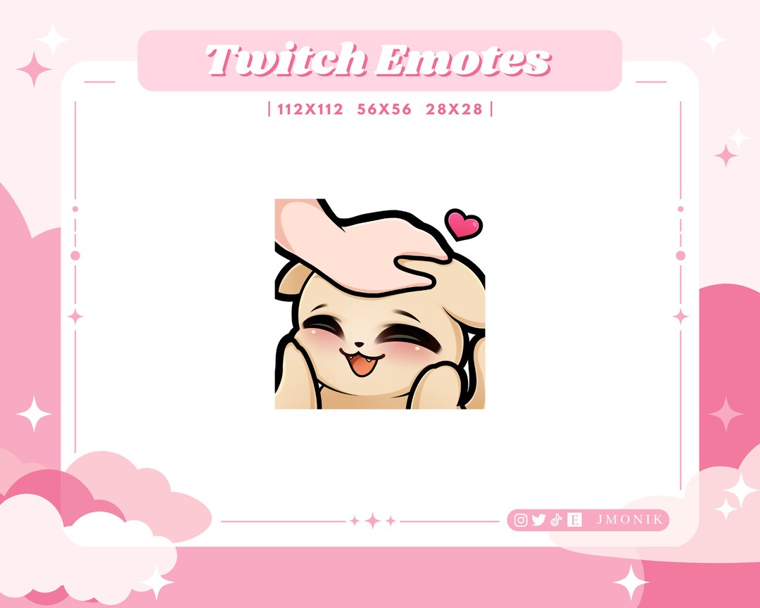 Cat Head Pat Cute Twitch Emote // Cat Emote for Twitch Streamers and ...