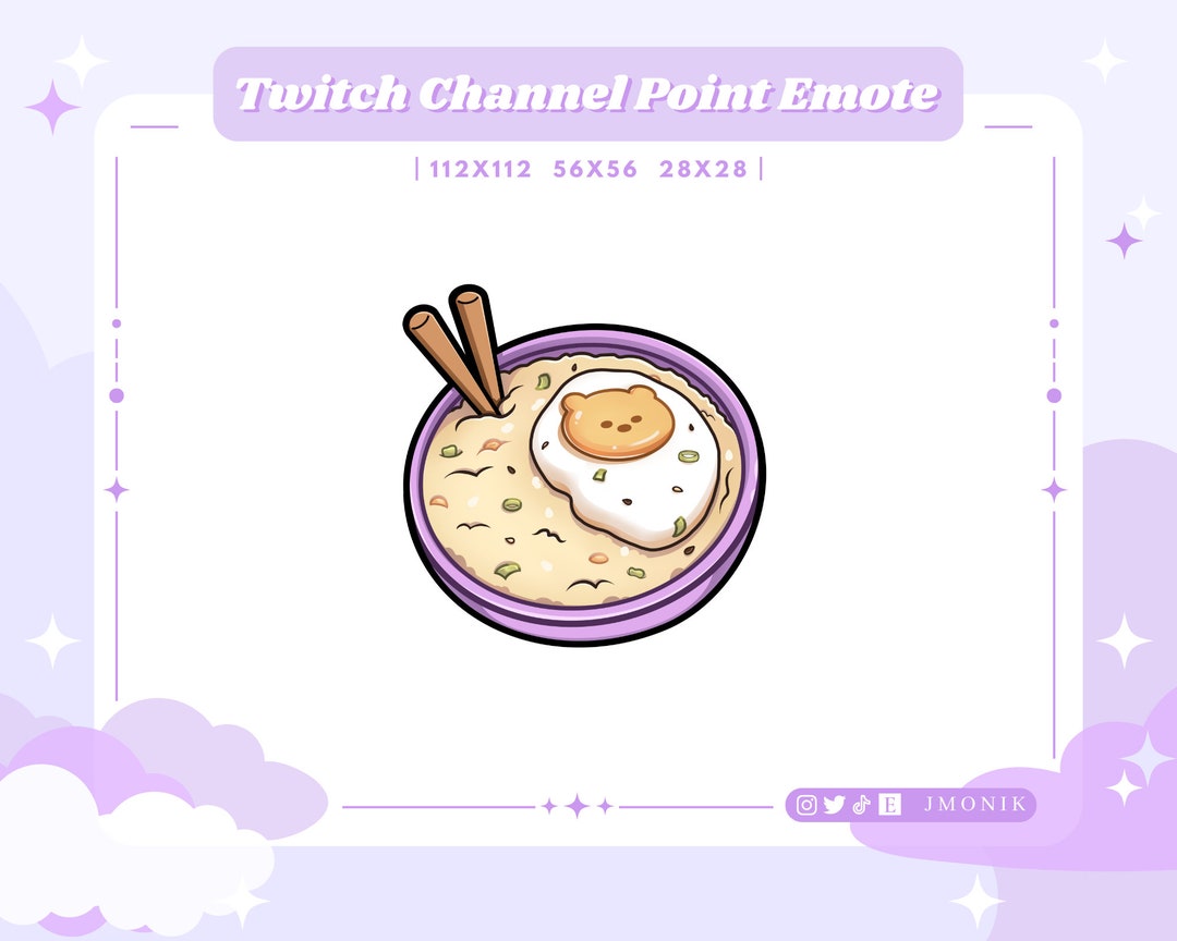 Cute Stir Fry Twitch Channel Point Emote // Asian Food Emotes // Emotes ...