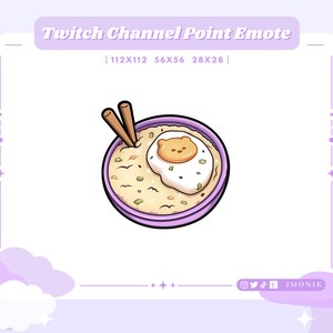 Cute Stir Fry Twitch Channel Point Emote // Asian Food Emotes // Emotes ...
