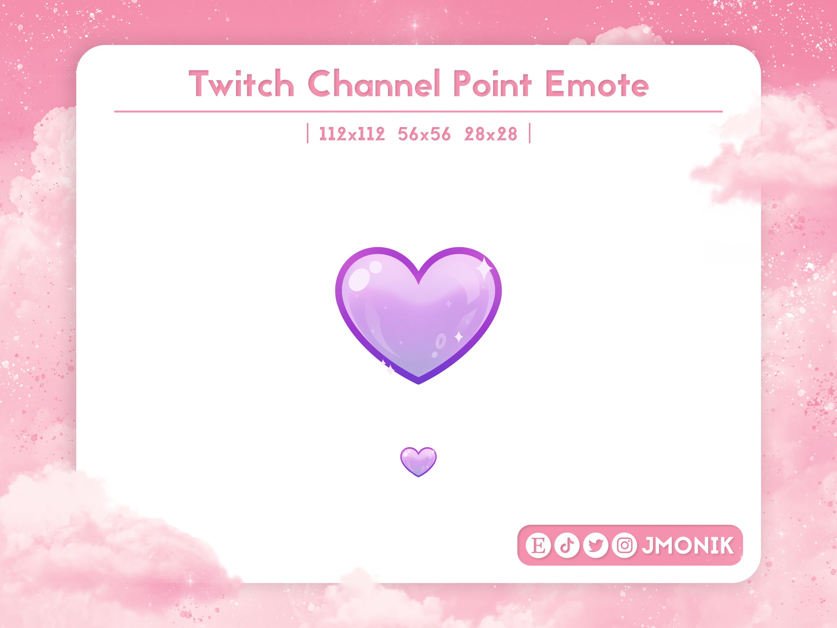 Violet Heart Twitch Emote // Twitch Channel Point Emote // - Etsy