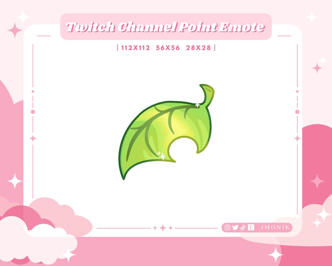 Green Leaf Twitch Channel Point Emote // Icons for Twitch Streamers and ...