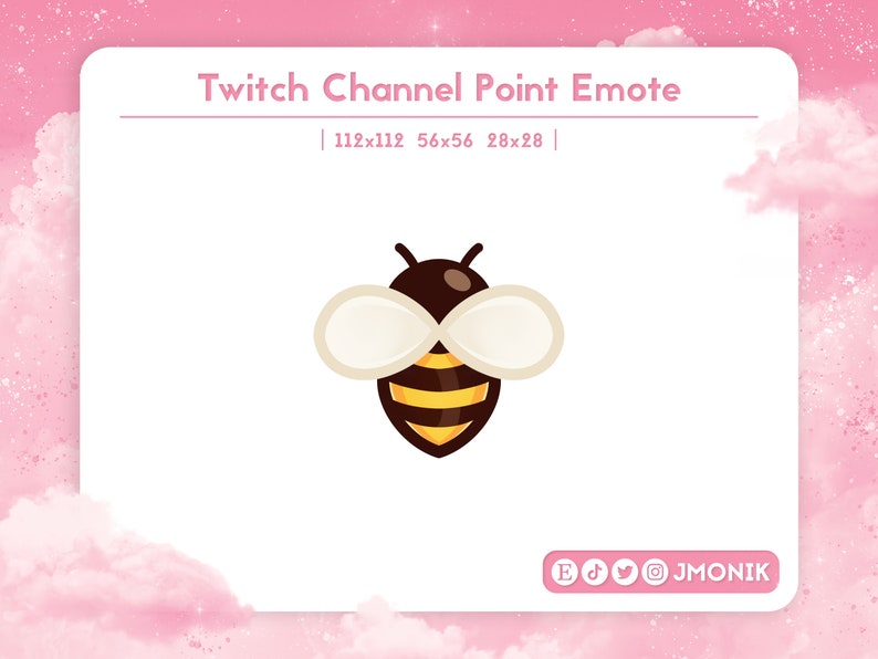 Bee Twitch Channel Point Emote // Cute Bee Emote for Streamers - Etsy