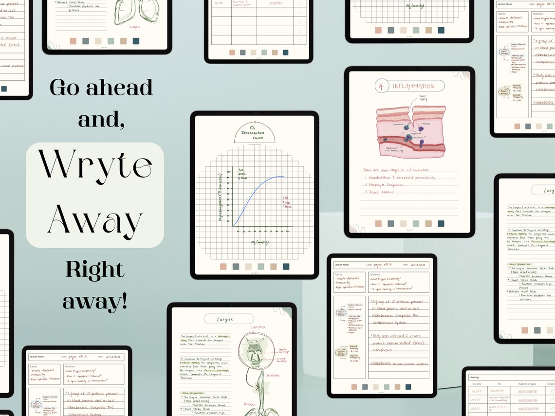 Digital Hyperlinked Notebook Anatomy and Physiology Note Taking ...