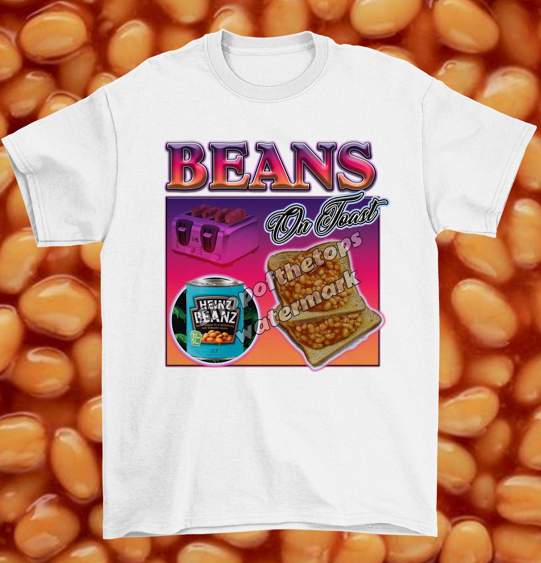 Baked Beans T-shirt/ Beans on Toast/ Birthday Present/ Novelty Gift ...
