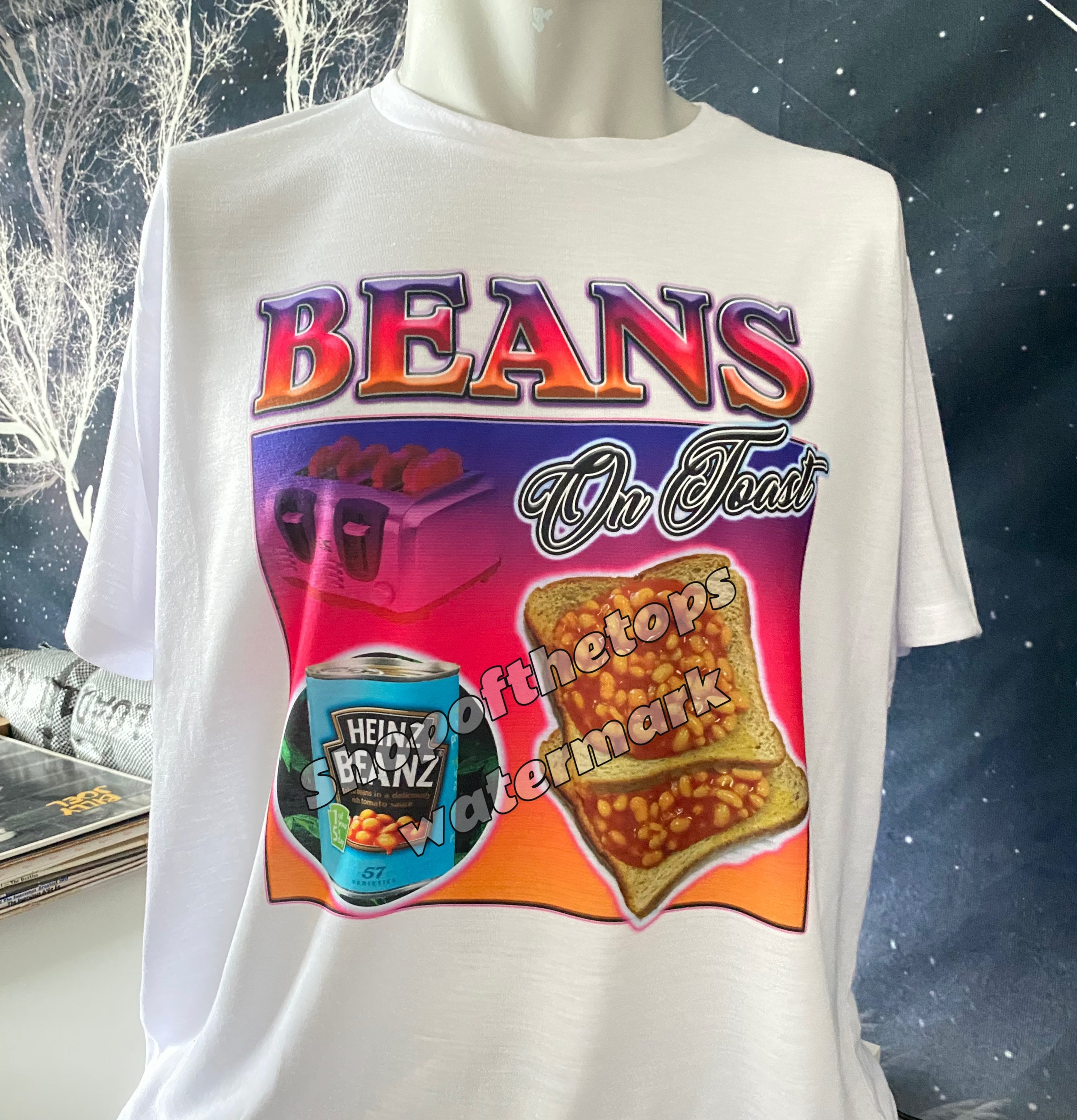 Baked Beans T-shirt/ Beans on Toast/ Birthday Present/ Novelty Gift ...