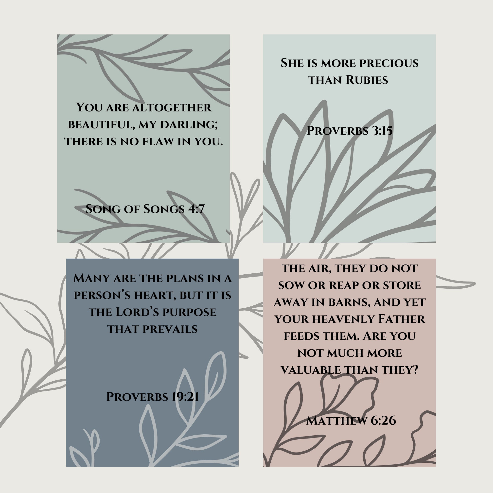 Christian Scripture Cards, Promises of God, Affirmations, Bible Verses ...