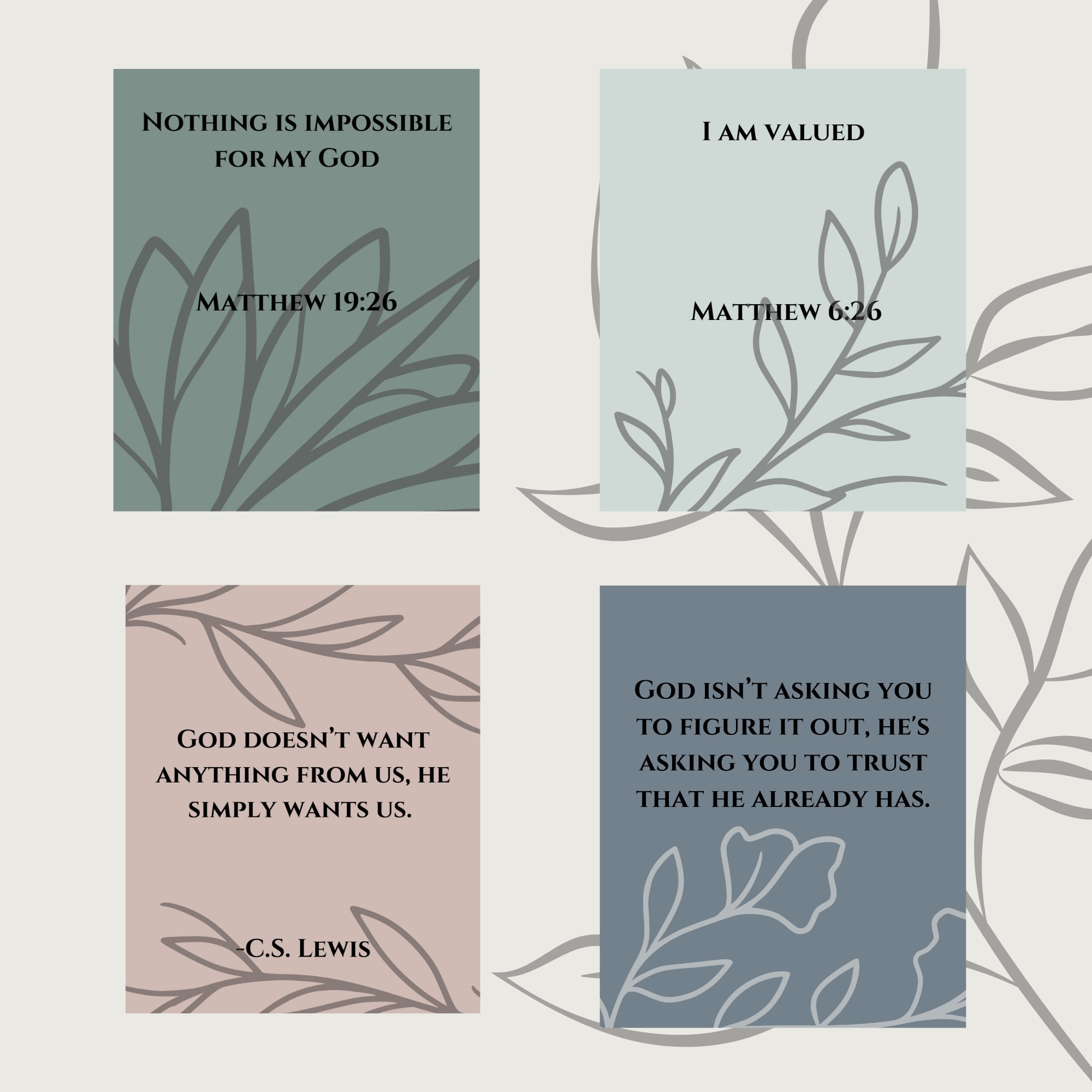 Christian Scripture Cards, Promises of God, Affirmations, Bible Verses ...