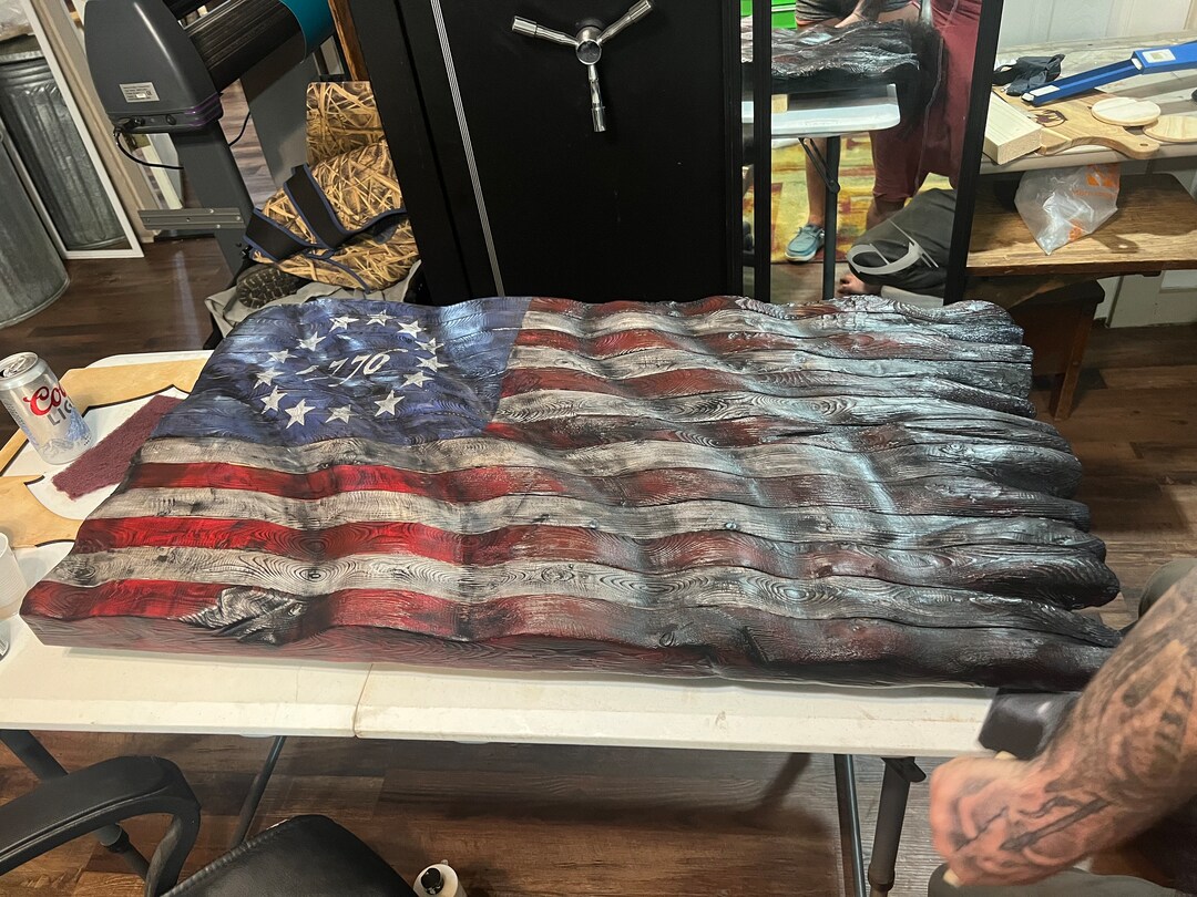 Burnt American Flag - Etsy