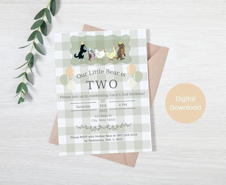 Custom Little Bear Birthday Invitation, Maurice Sendak Little Bear ...