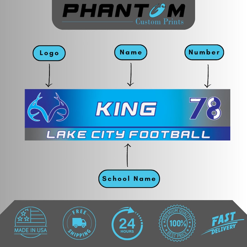 Personalized Team Locker Nameplate - Custom Nameplate - Team Logo, Name ...