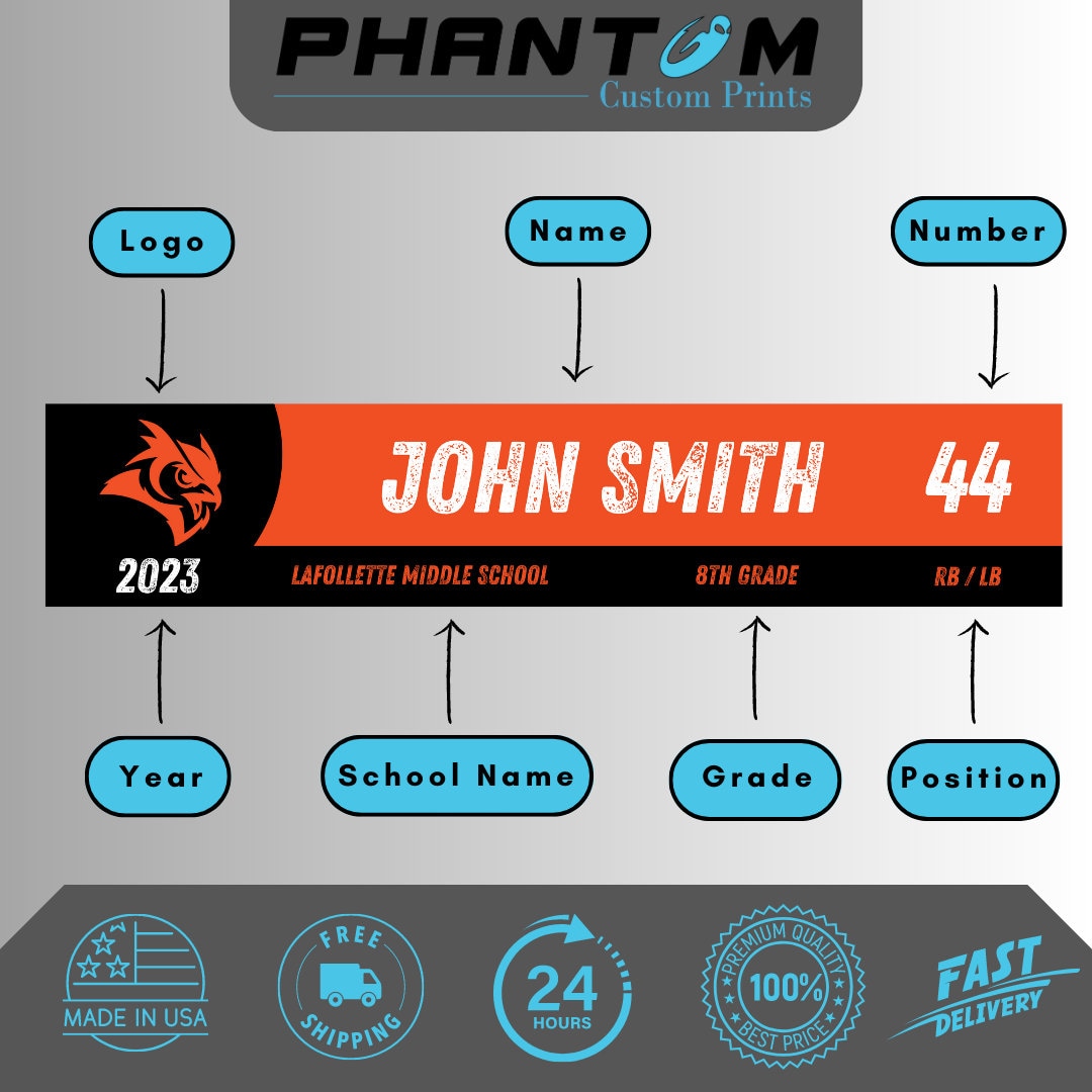 Personalized Team Locker Nameplate - Custom Nameplate - Team Logo, Name ...