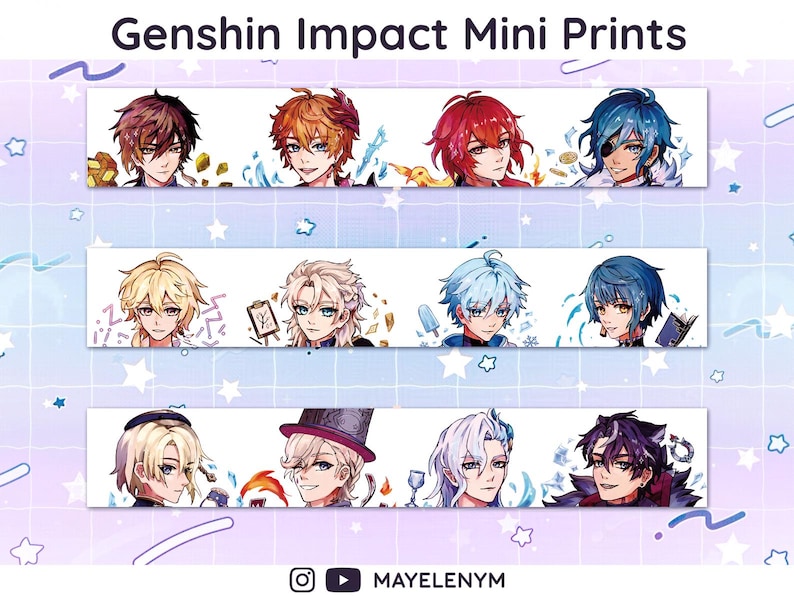 Genshin Impact Mini Prints - Etsy