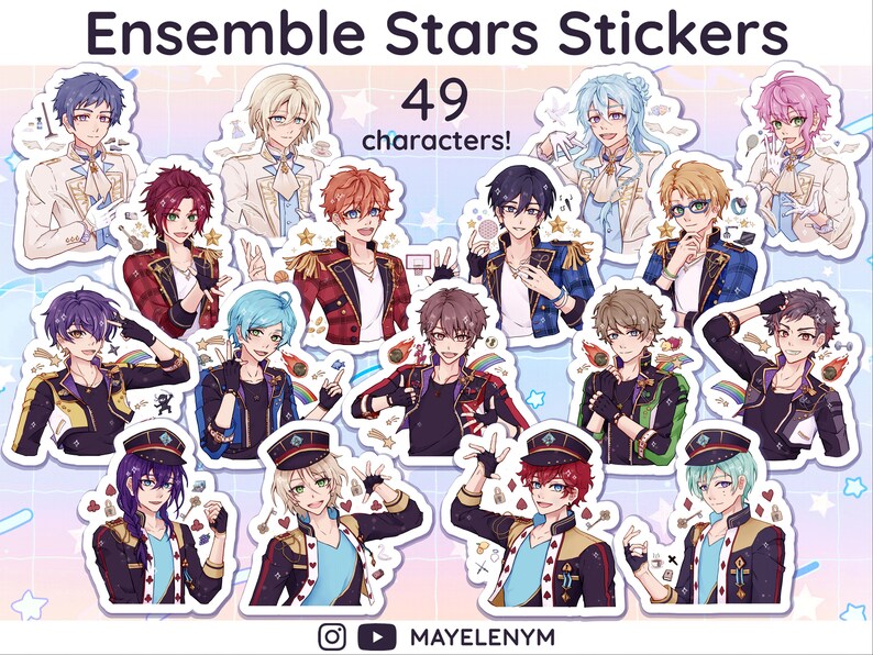 Ensemble Stars Stickers All Characters - Etsy