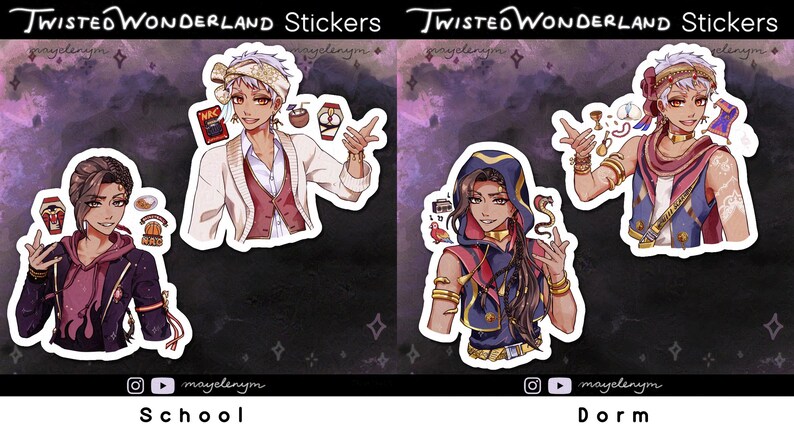 Twisted Wonderland Stickers All Characters - Etsy