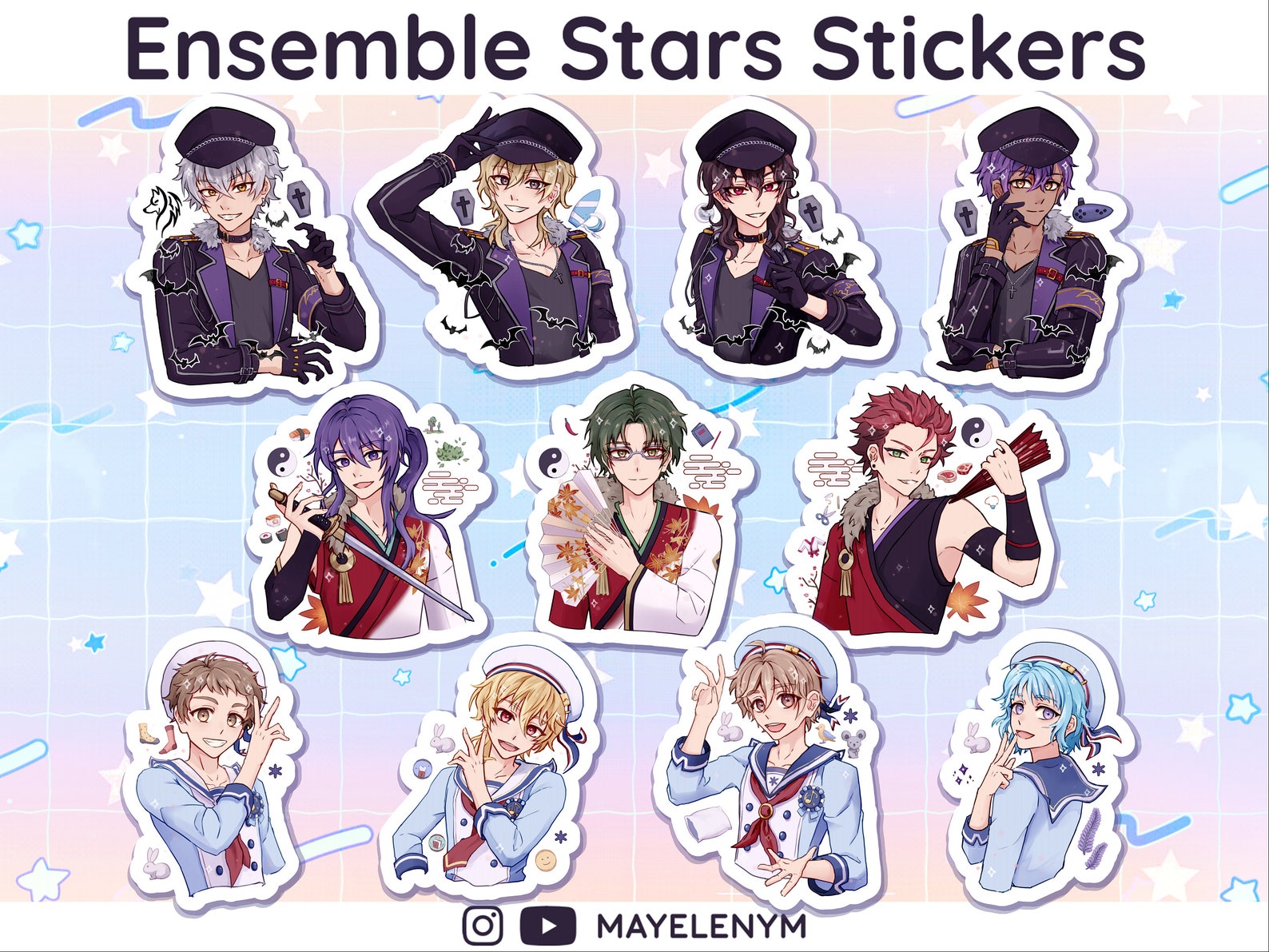 Ensemble Stars Stickers All Characters - Etsy