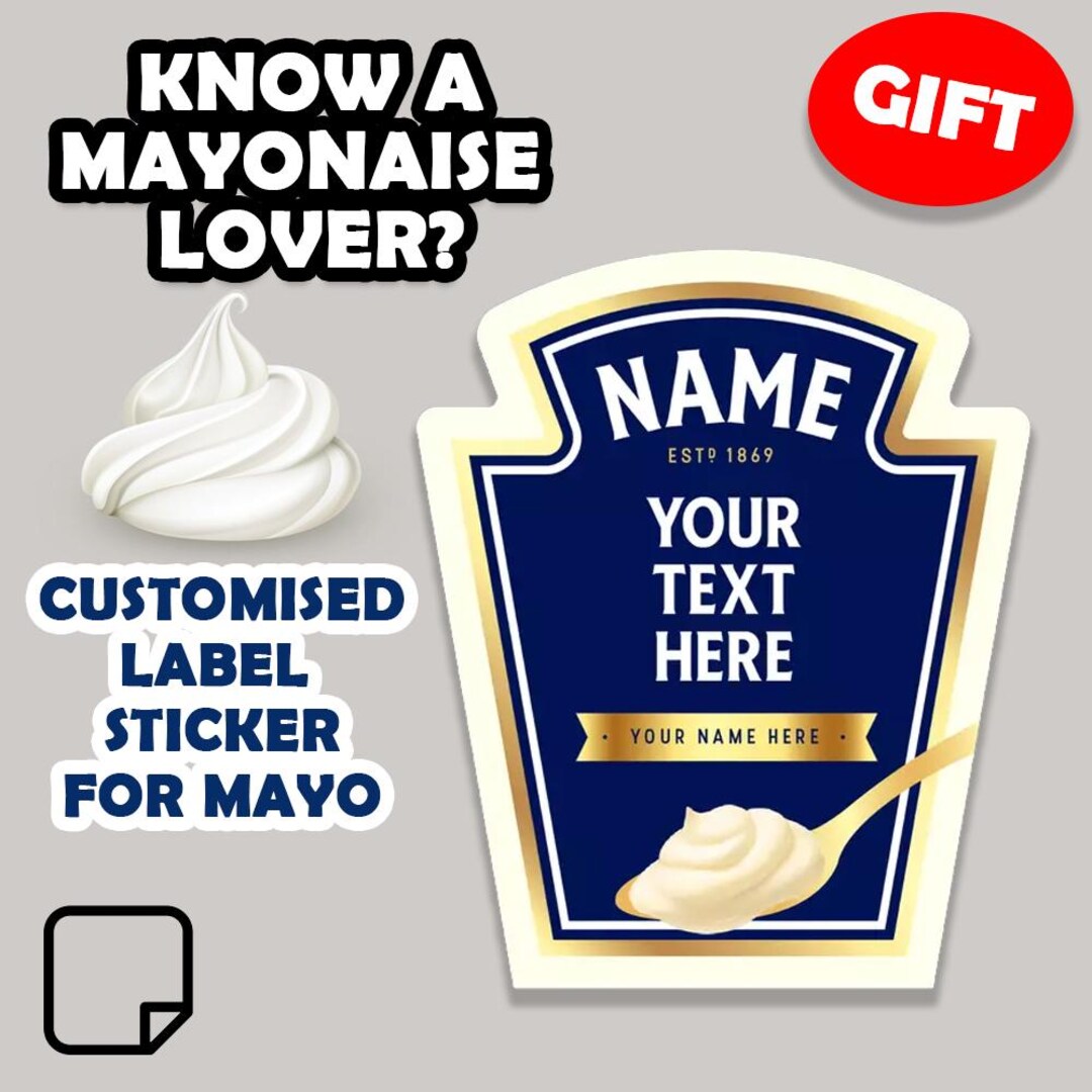 Mayonnaise Mayo Customised Label Gift Perfect Present for Secret Santa ...