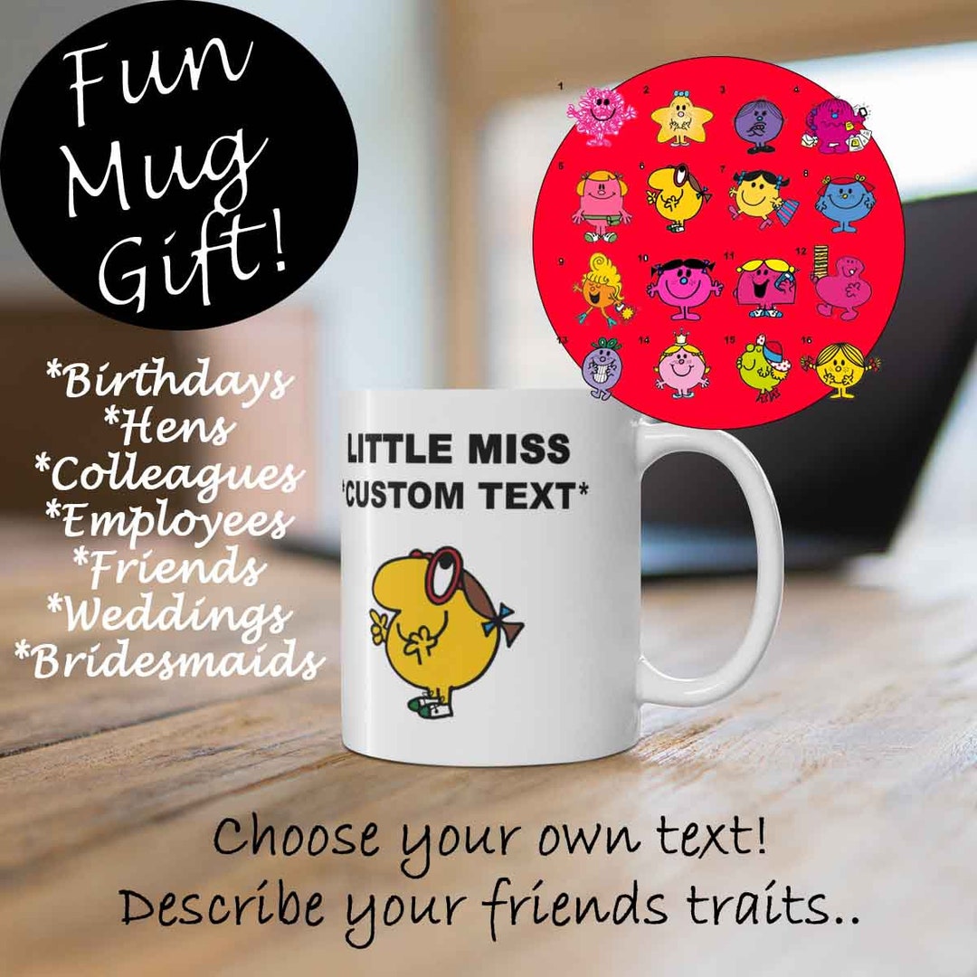 Little Miss 'CUSTOM TEXT' Mug Personalized Gift - Etsy