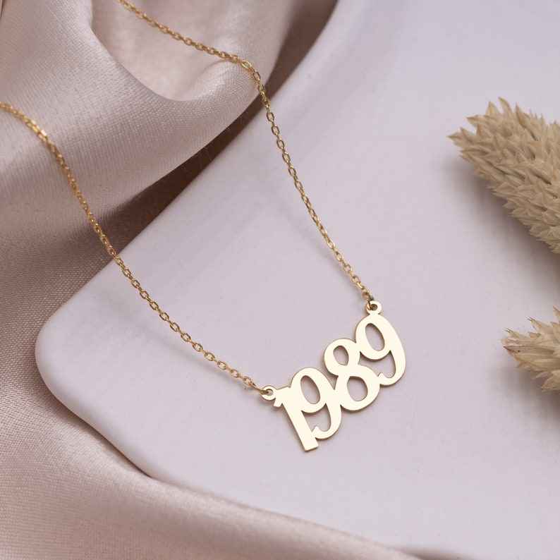 Number Necklace Gold Number Necklace Custom Necklace Birth - Etsy