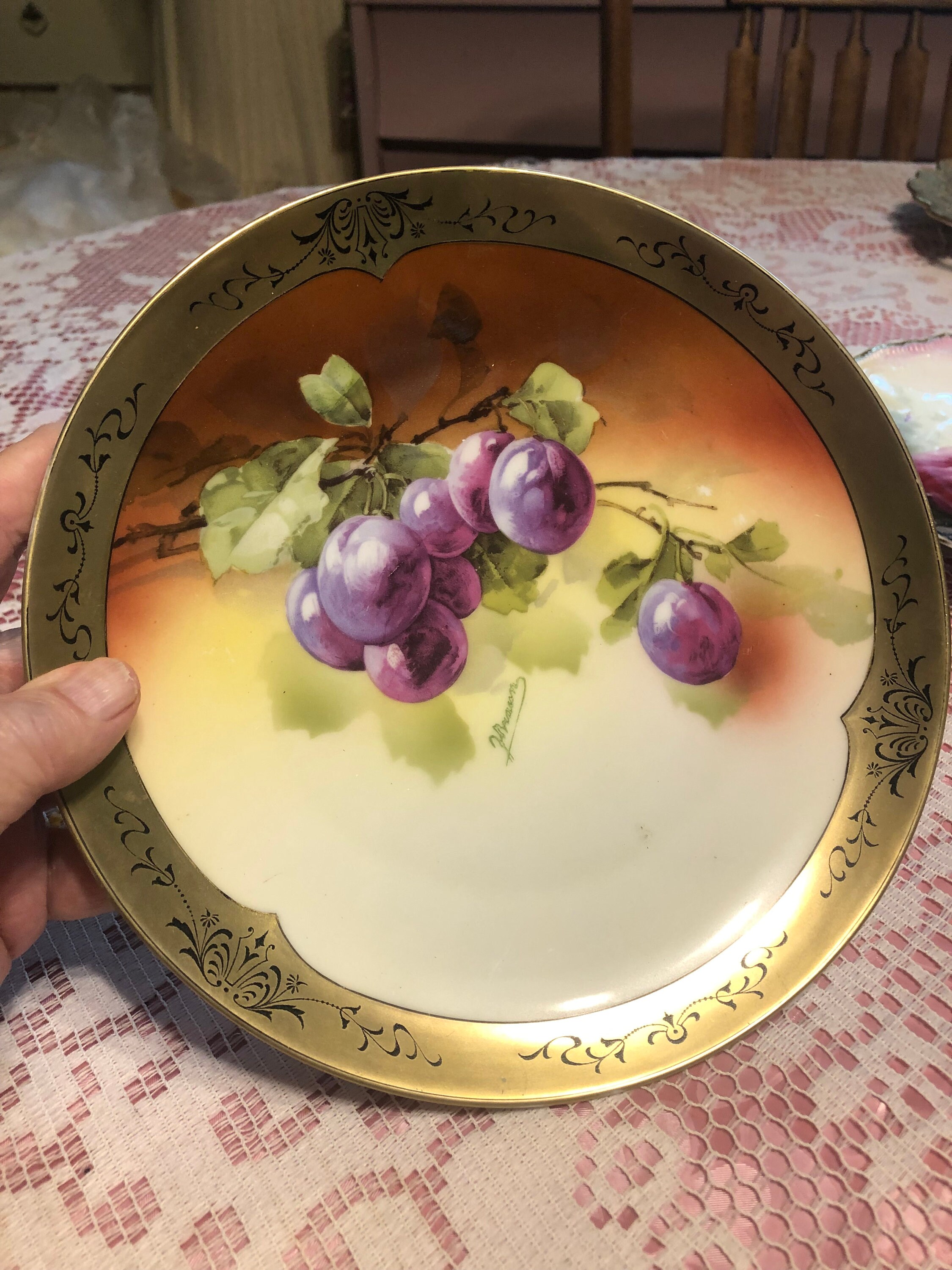 Antique Hand-painted Bavaria Plate - Etsy