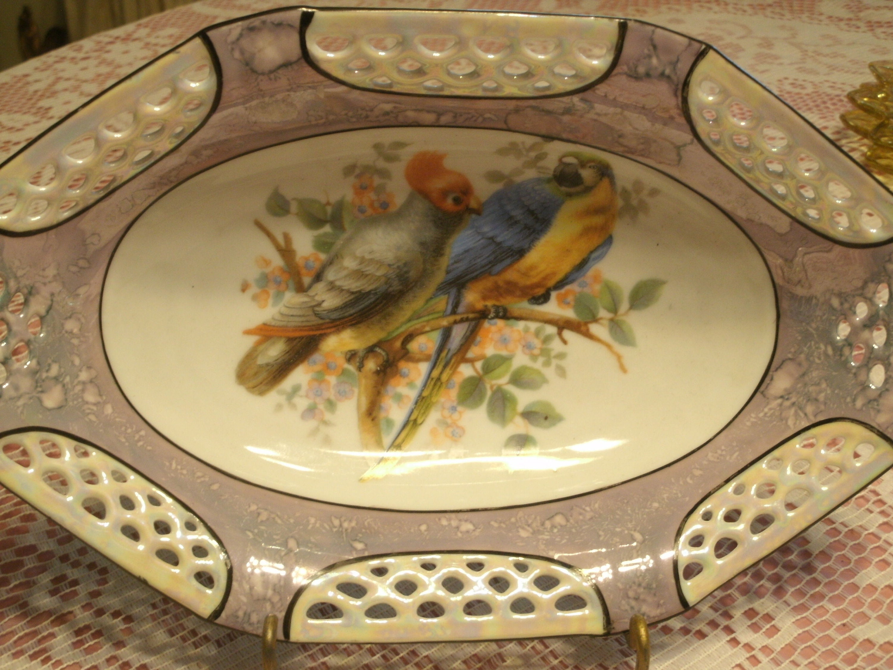 Antique German 'parrot' Dish - Etsy