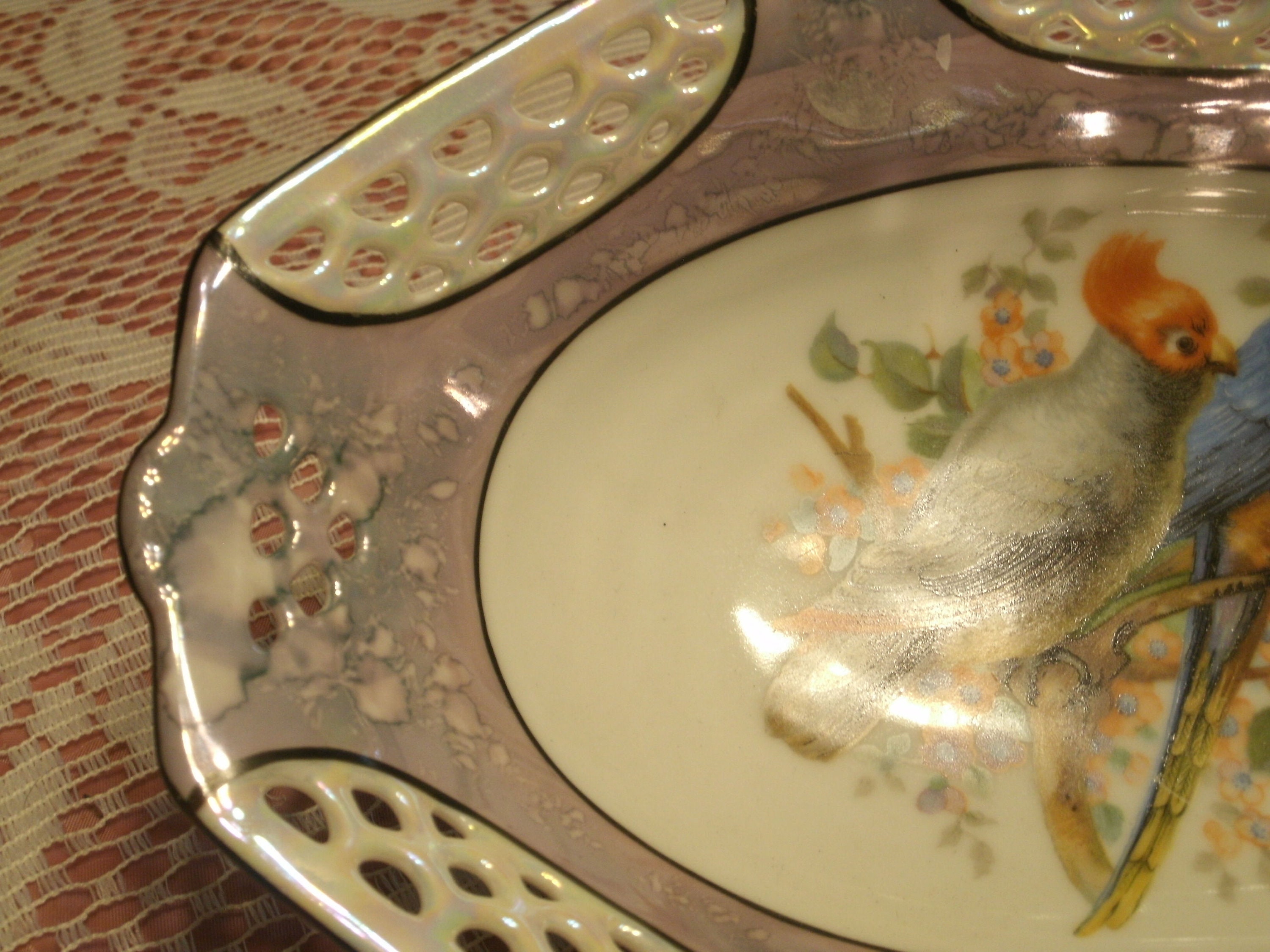 Antique German 'parrot' Dish - Etsy