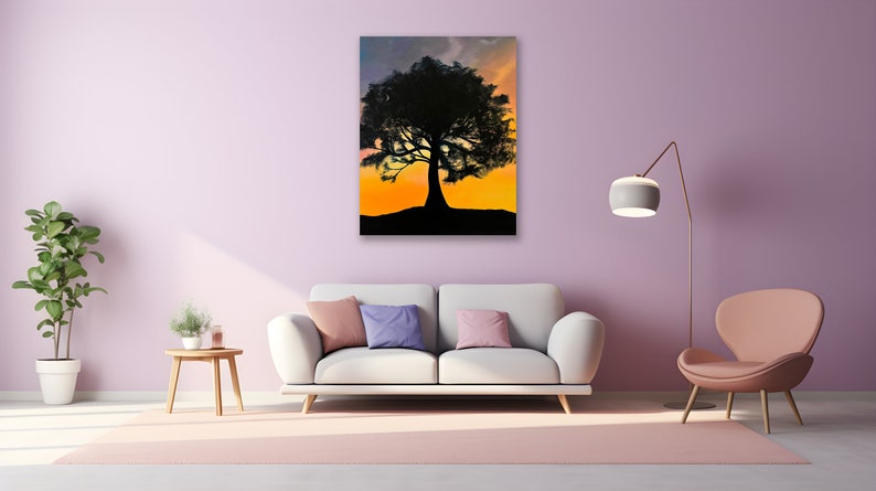 Original Sunset Silouette, Tree of Life Sunset, Sunset Tree of Life - Etsy