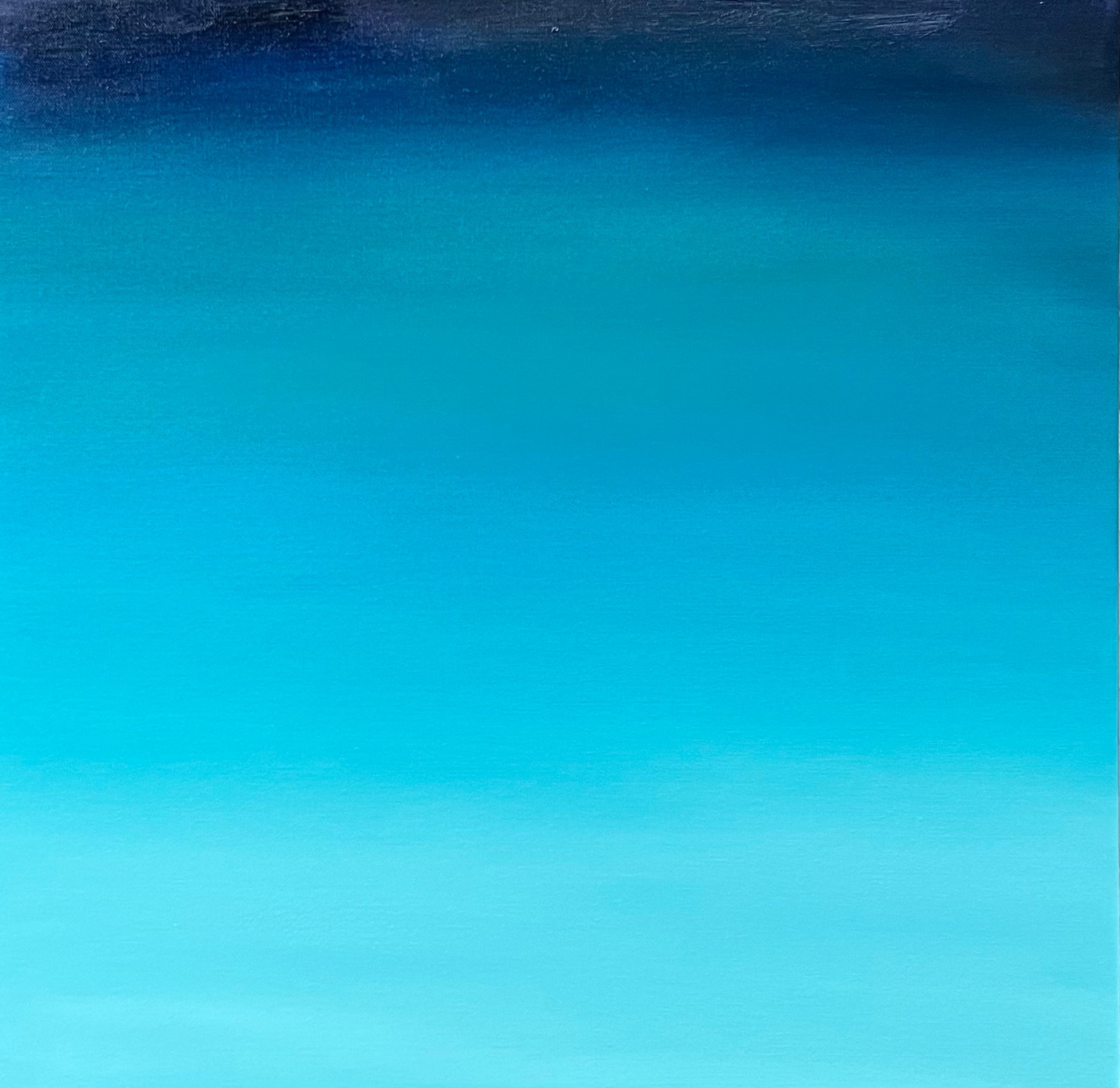 Aqua Oil Painting Print and Canvas Print, Blue Oil Painting, Aqua ...