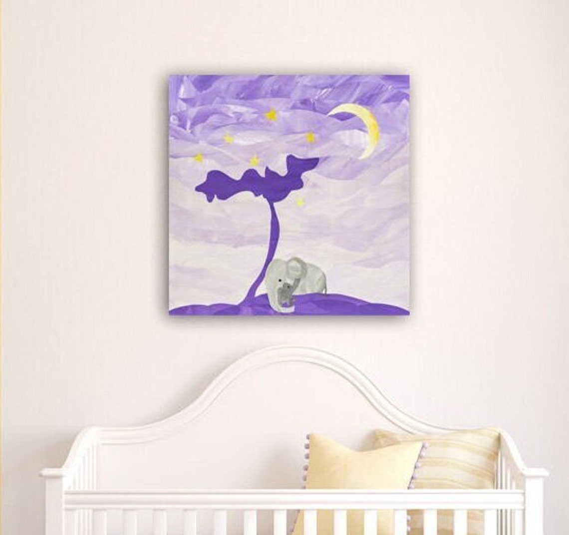 Mother and Baby Elephant Paper Collage Print and Canvas Print, Elephant ...