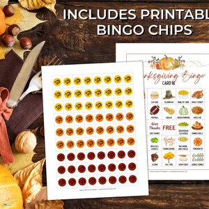 Thanksgiving Printable Bingo Game, Thanksgiving Family Game, 32 Bingo ...