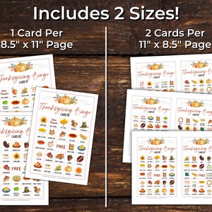 Thanksgiving Printable Bingo Game, Thanksgiving Family Game, 32 Bingo ...