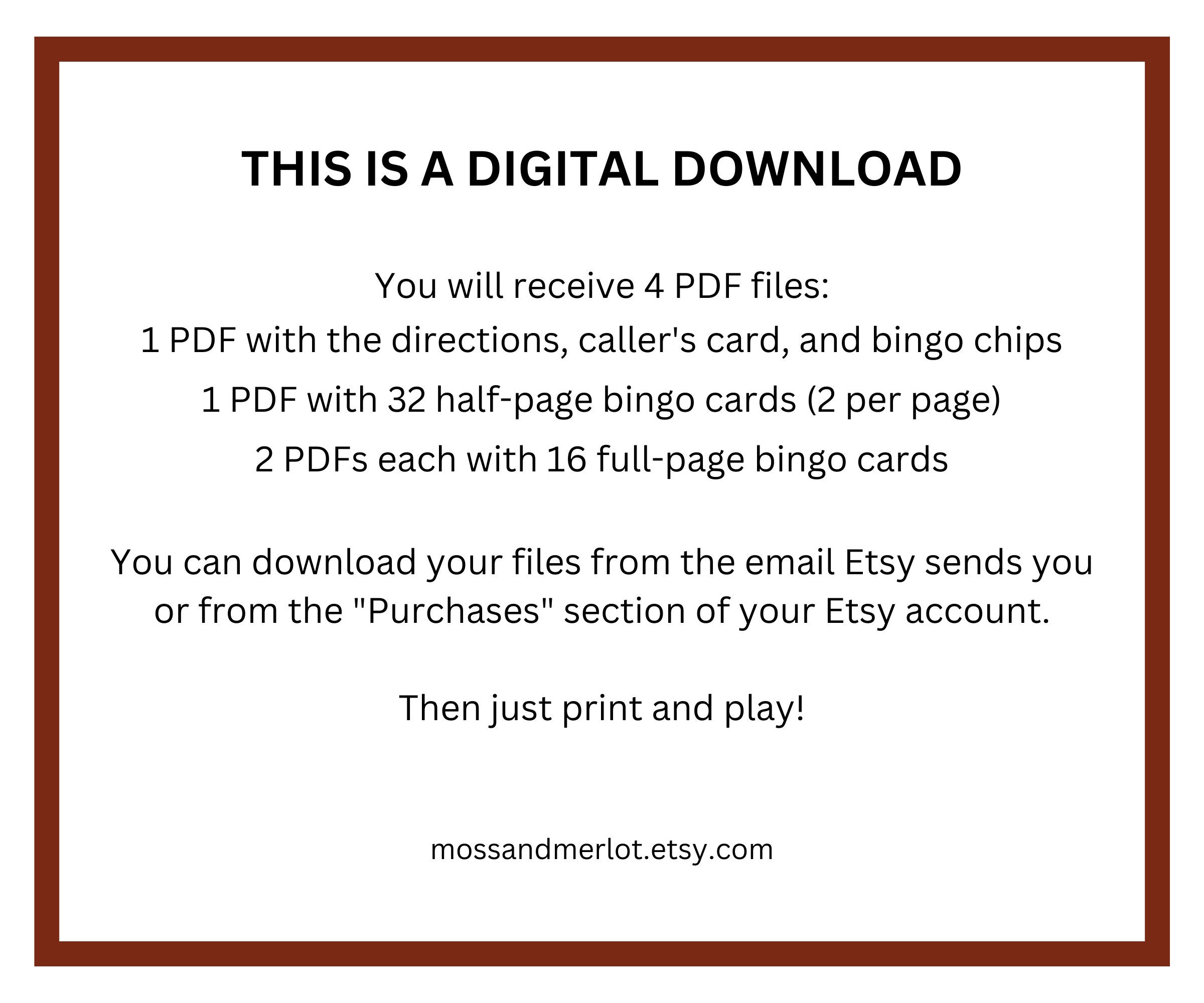 Thanksgiving Printable Bingo Game, Thanksgiving Family Game, 32 Bingo ...