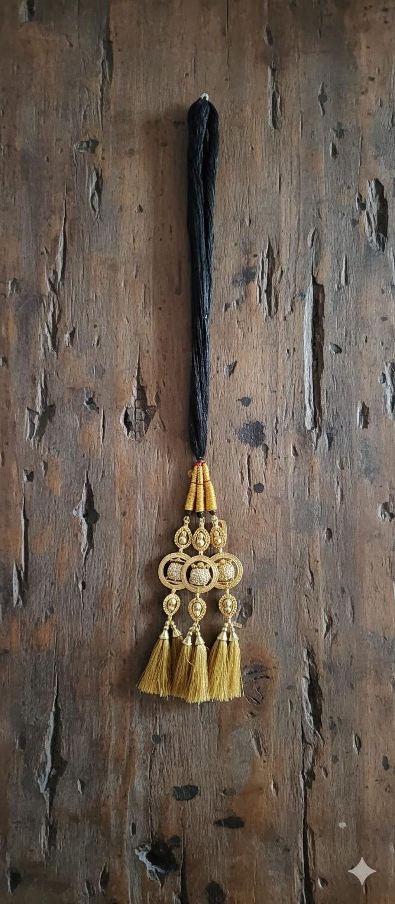 Traditional Punjabi Parandi With Gold Tassels | Indian Wedding Hair ...