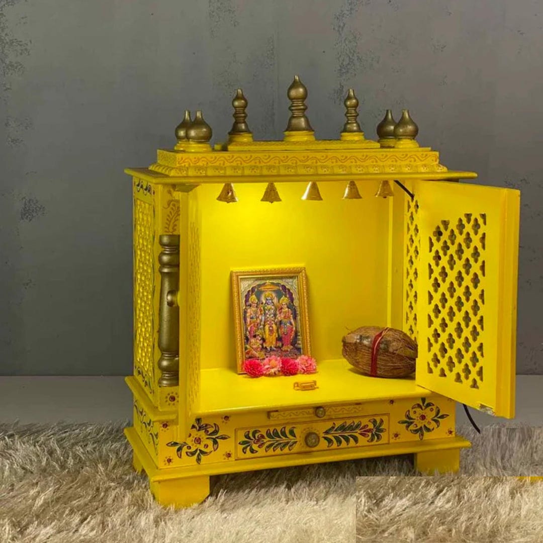 Small Pooja Mandir,pooja Mandir for Home,wooden Pooja Mandap ...