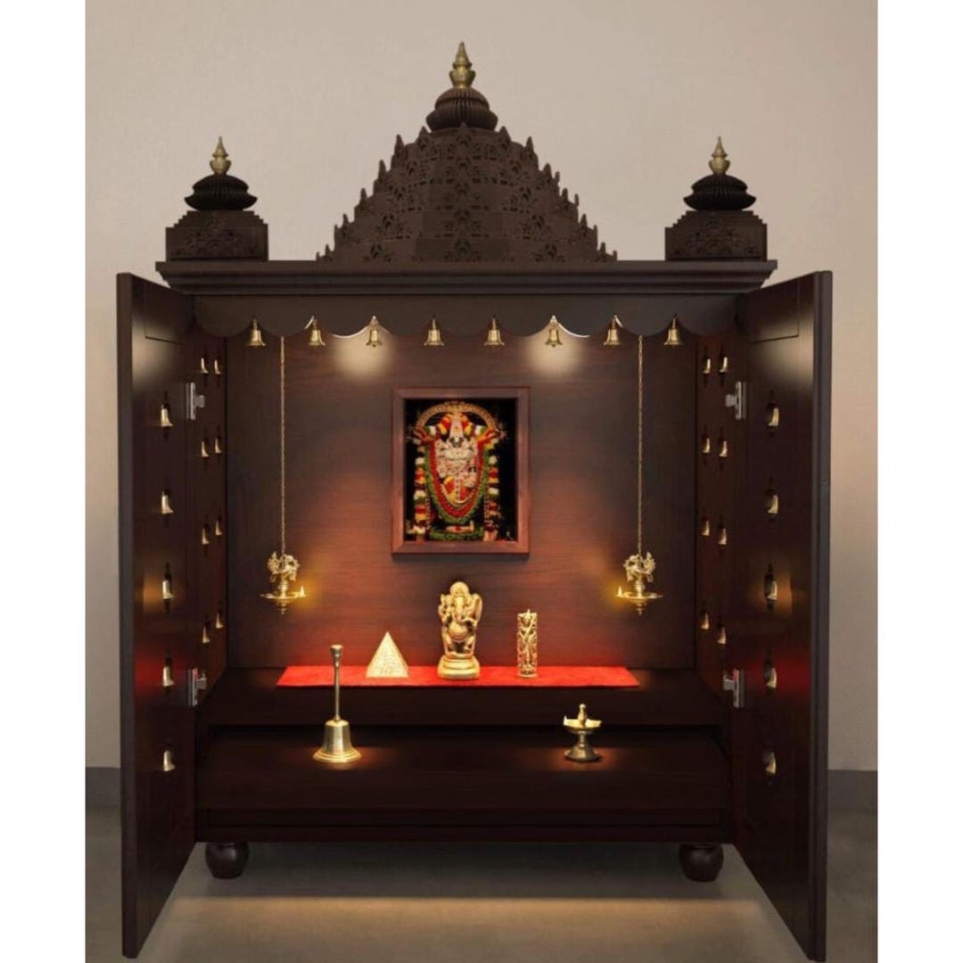 Small Pooja Mandir for Home,mini Pooja Mandir for Small Spaces,wooden ...