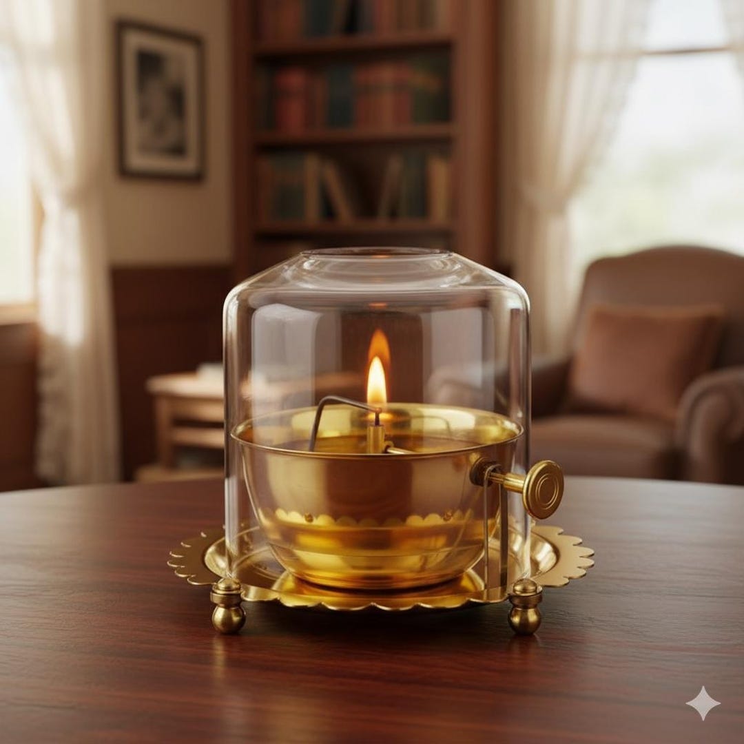 Brass Akhand Diya With Screw: Adjustable Jyot Deepam Oil Lamp- for Fast ...