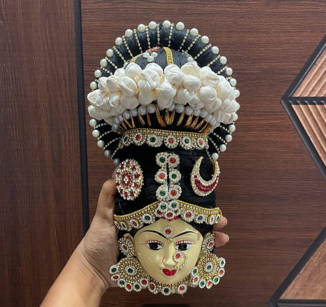 Navratri Golu Dolls - Varalakshmi Amman Face: POP Goddess Mugam (2-inch ...
