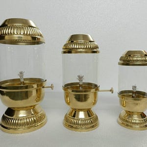 Brass Akhand Diya With Screw: Adjustable Jyot Deepam Oil Lamp- for Fast ...