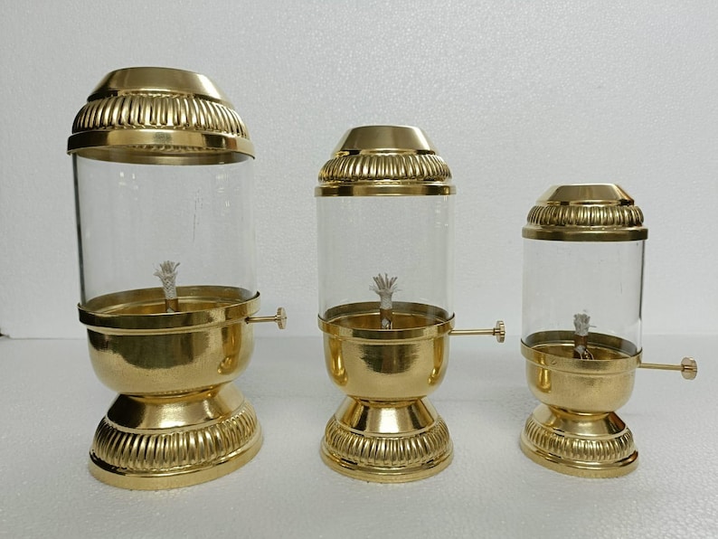 Brass Akhand Diya With Screw: Adjustable Jyot Deepam Oil Lamp- for Fast ...