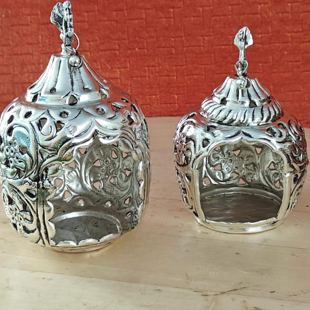 German Silver Akhand Deepam Diya - Etsy