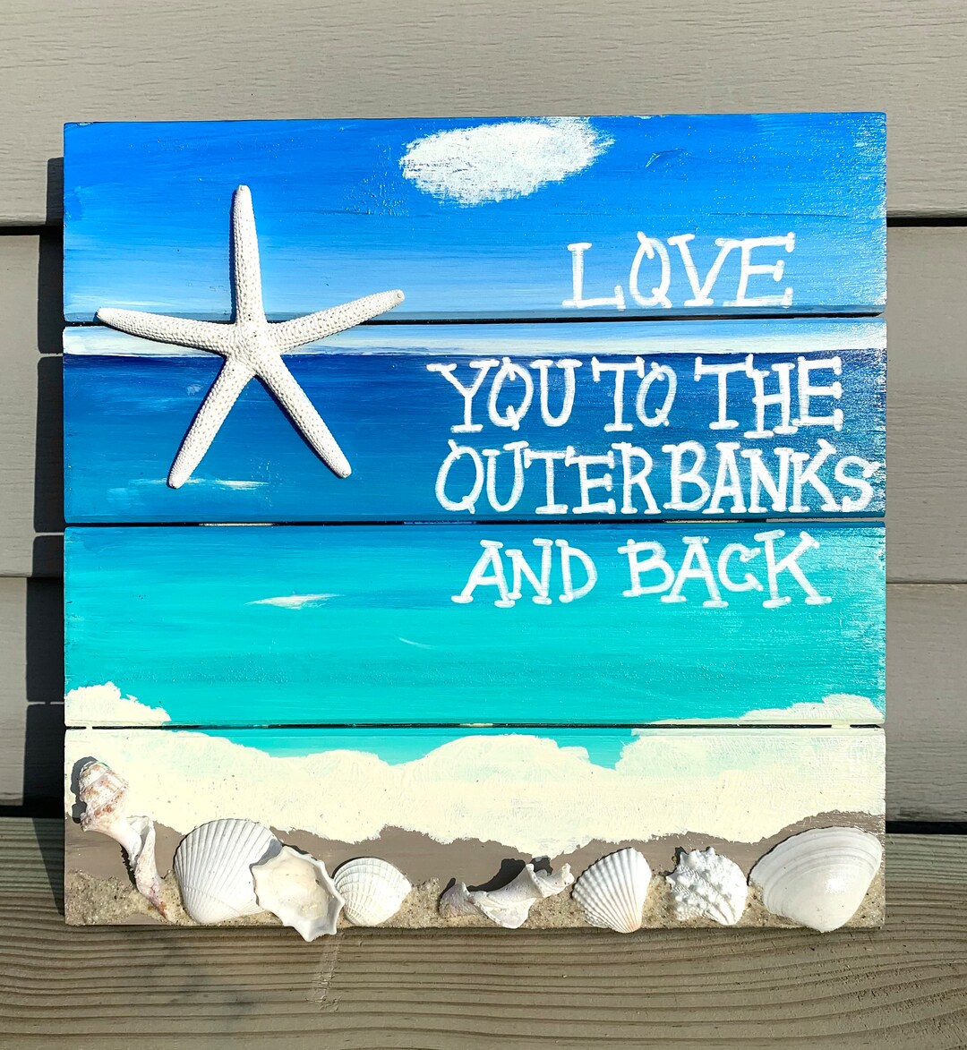 Love You to the Outer Banks, Wooden Wall Art, Outer Banks Art, Gifts ...