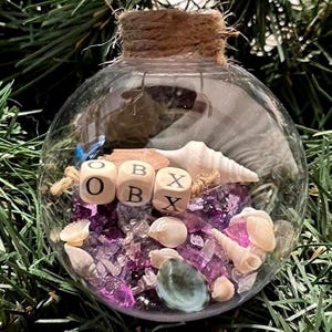 Beach Christmas Ornament: OBX Nautical Decor, Shells & Glass - Etsy