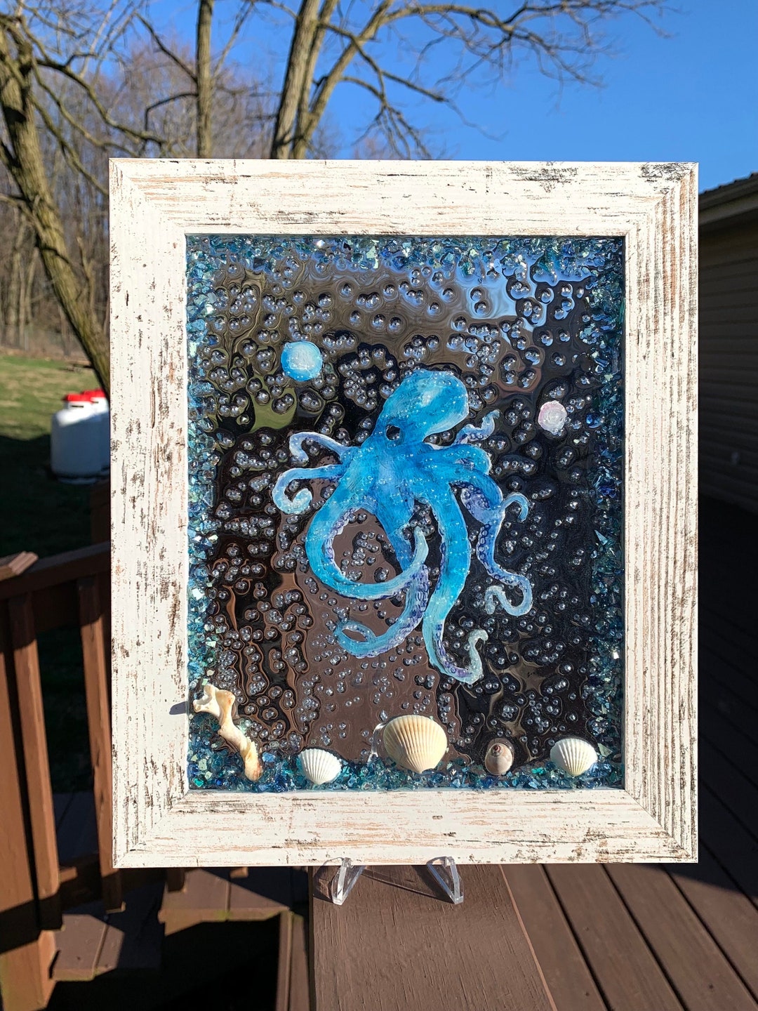 Octopus Decor, Gifts for Her, Nautical Beach, Wall Art, Window Decor ...