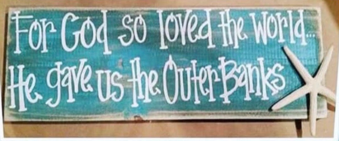 Outer Banks Sign, Wooden Wall Art, Outer Banks Art, Gifts for Her ...