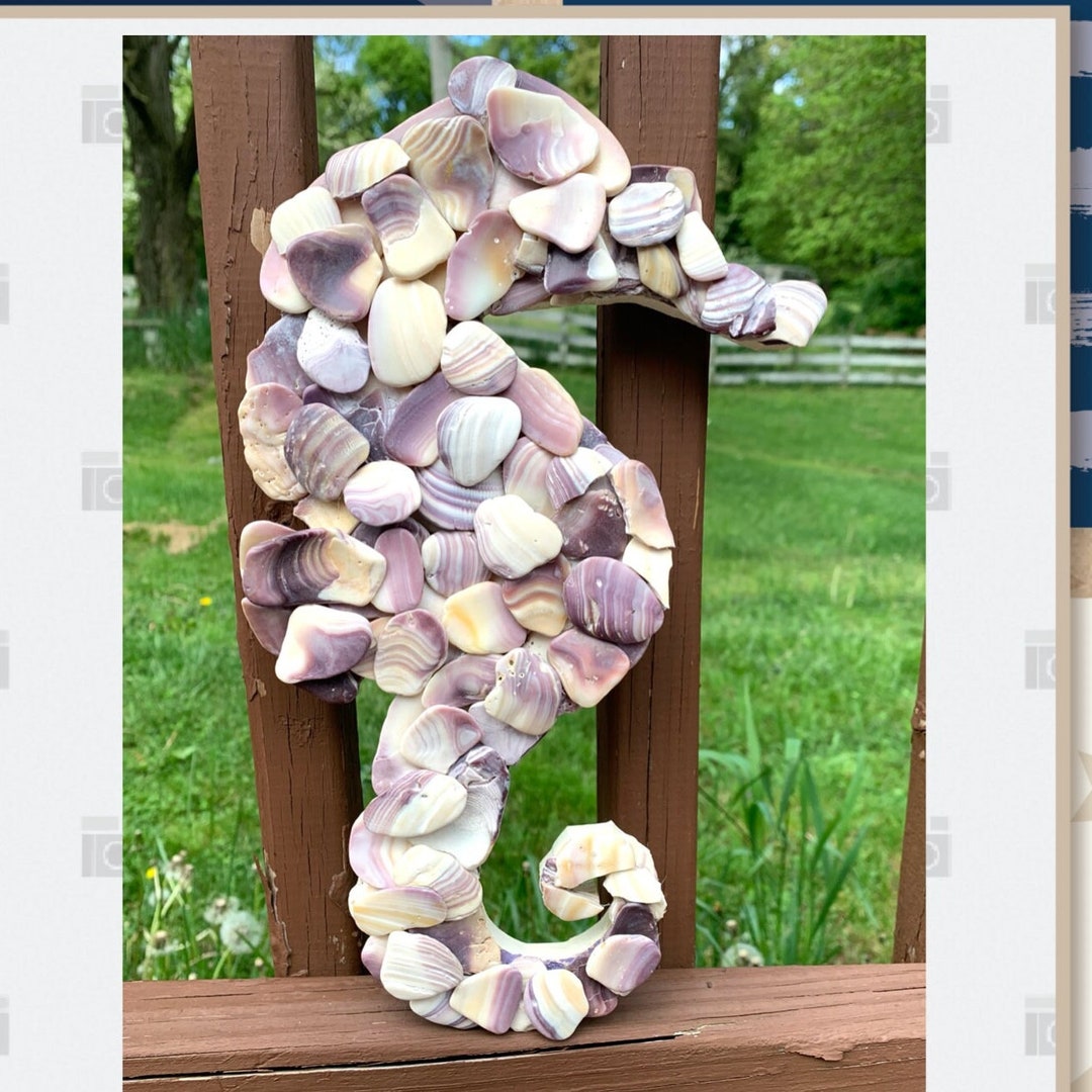 Wampum, Seashell Decor, Seahorse Art, Outer Banks, Rustic Home, Gifts ...