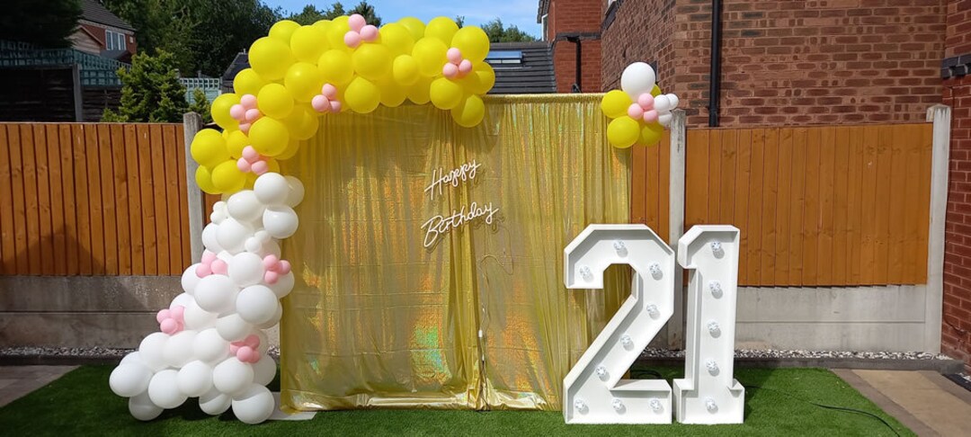 Backdrop Curtain Holographic - Glitter Wall Shimmer Wall - Birthday ...
