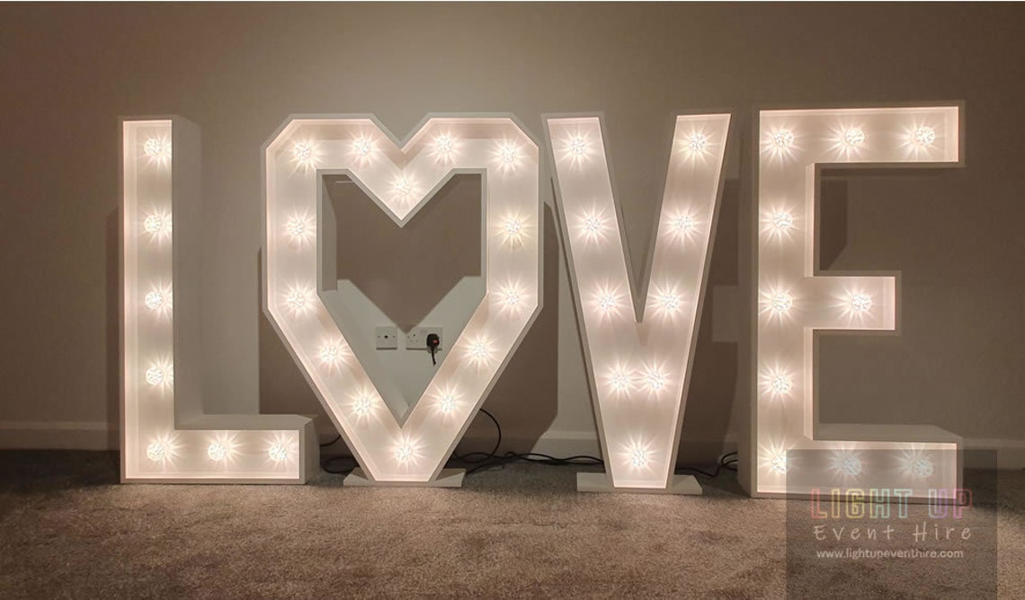 Large Light up Letters for Hire - Etsy