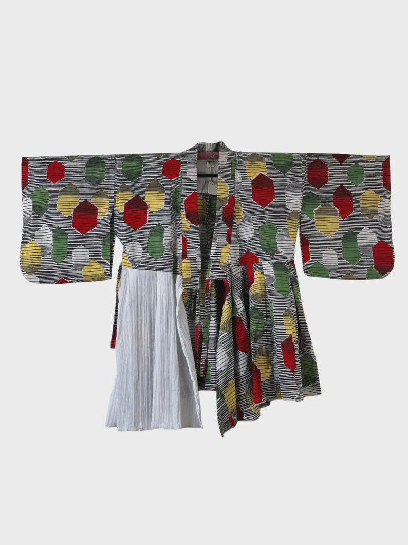 Original Yukata Remake Dress - Pop Color Kikko Pattern- - Etsy