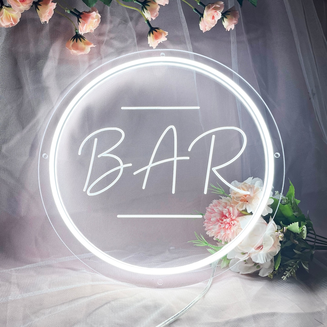 Neon Bar Sign3d Engrave Neon Lightsusb Led Neon Signsbar - Etsy