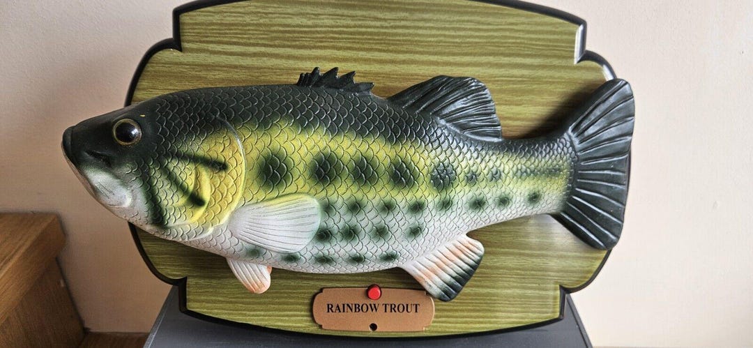 Rare the Rainbow Trout Singing Animated Fish Vintage 1999 - Etsy